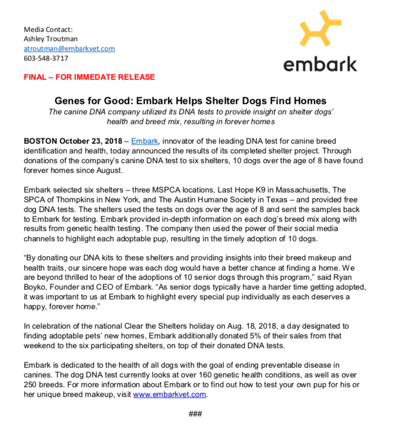 Newsroom | Dog DNA Test | See Embark in the News